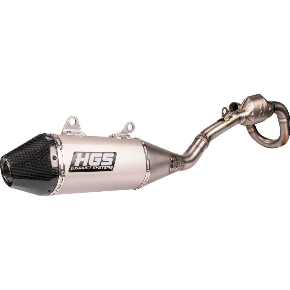 HGS EXHAUST SYSTEM 2023> KTM/HSQ/GASGAS 450F SILVER CARBON – P1 Moto NZ