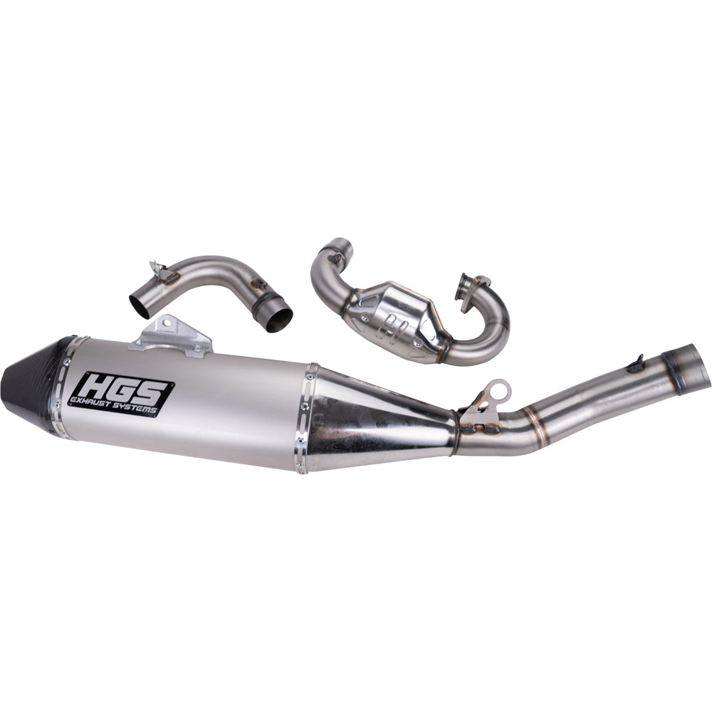 HGS EXHAUST SYSTEM 2019-2024 YZ250F SILVER WITH CARBON TIP – P1 Moto NZ